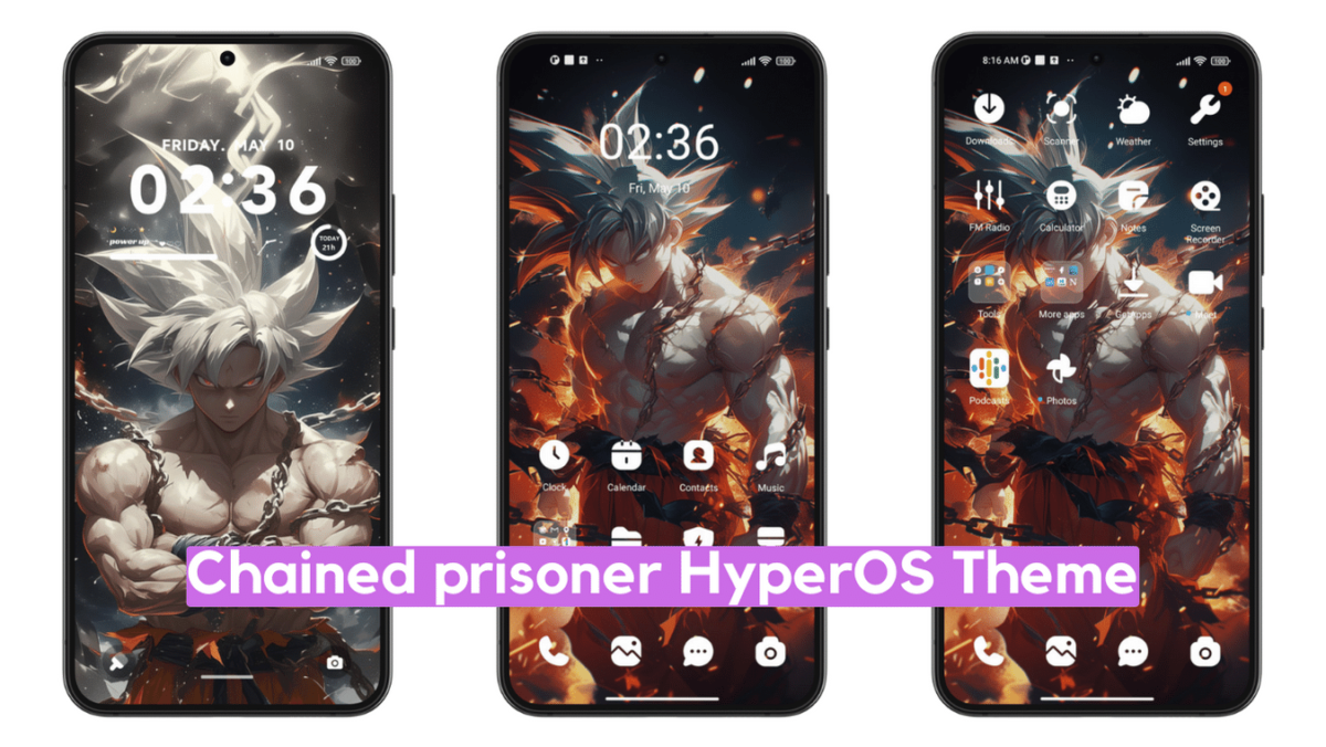 Chained Prisoner HyperOS Theme with Dynamic Anime & iOS Widget ...