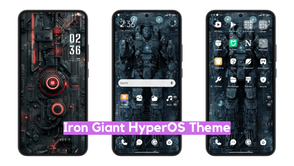 Iron Giant HyperOS Theme for Xiaomi with Dark Experience - HyperOS Themes