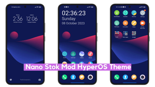 Nano Stock Mod HyperOS Theme for Xiaomi with Dynamic Minimal UI ...